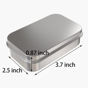 30 Pcs Metal Hinged Tin Box Container Mini Portable Small Storage Container Kit with Lid for Home Storage 3.7x2.3x0.8 inch.