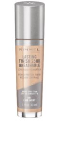 rimmel lasting finish breathable foundation, fair ivory, 1 fluid ounce