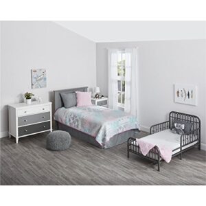 Little Seeds Monarch Ivy Metal Toddler Bed, Graphite Gray