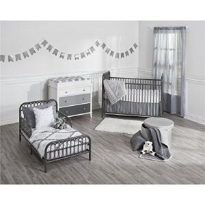 Little Seeds Monarch Ivy Metal Toddler Bed, Graphite Gray