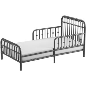 Little Seeds Monarch Ivy Metal Toddler Bed, Graphite Gray