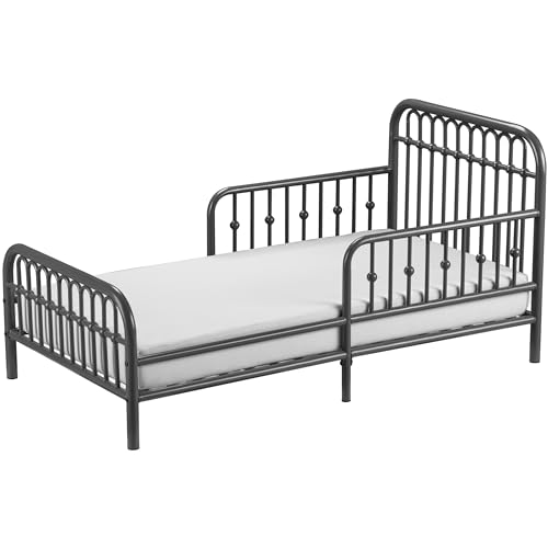 Little Seeds Monarch Ivy Metal Toddler Bed, Graphite Gray