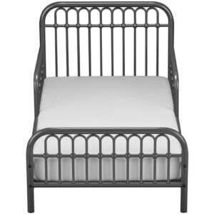 Little Seeds Monarch Ivy Metal Toddler Bed, Graphite Gray