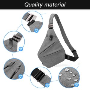 weiatas Sling Bag Chest Shoulder Backpack Crossbody Bags for Men Women Travel Outdoors (Grey)