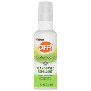 off! botanicals insect repellent, plant-based bug spray & mosquito repellent, 4 oz