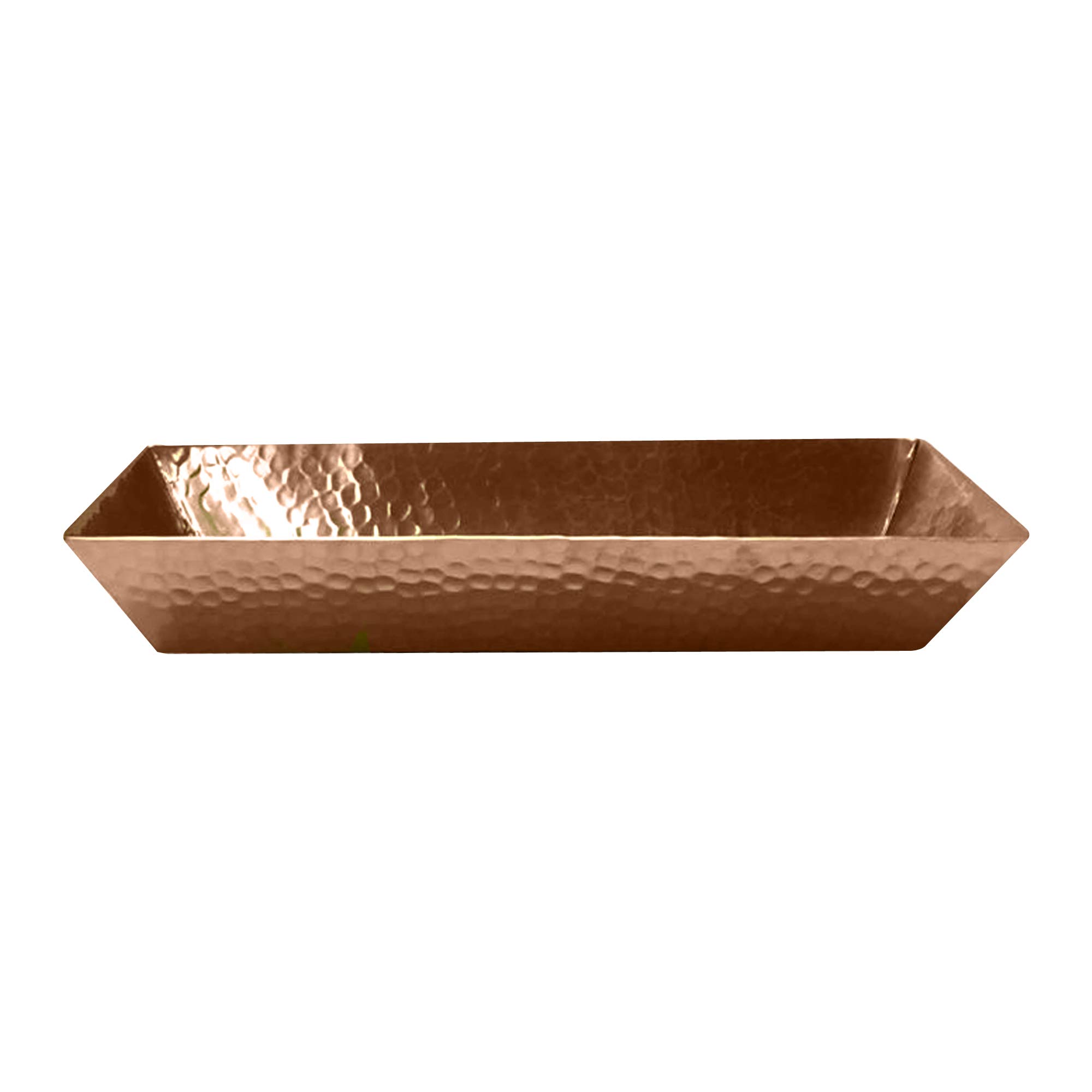 nu steel Hammered Copper Metal Toilet Tank Tray for Bathrooms, Vanity, Jewelry, and Plants