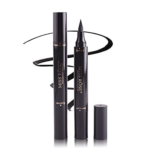 Miss Rose Brand Eyes Liner Liquid Make Up Pencil Waterproof Black Double-ended Makeup Stamps Eyeliner Pencil