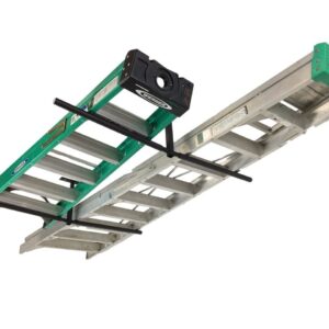 StoreYourBoard Double Ladder Ceiling Rack, Hi Port 2 Garage Storage and Organizer, Hanger Mount