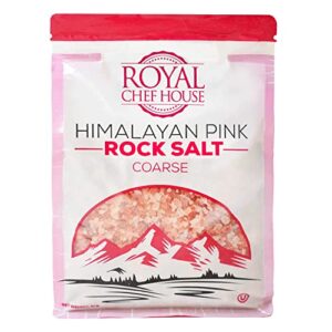 himalayan pink salt 5 lbs coarse grain bulk bag - hymalain pure gourmet crystals - himilian 100% natural - contains 84 minerals -suitable for body bath scrubs table salt grinder & salt mills - kosher