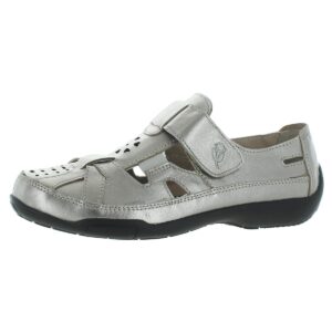 ros hommerson chelsea 62005 women's casual shoe: silver/leather 10.5 x-narrow (4a) velcro