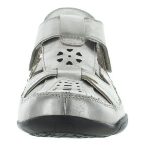 Ros Hommerson Chelsea 62005 Women's Casual Shoe: Silver/Leather 10.5 X-Narrow (4A) Velcro