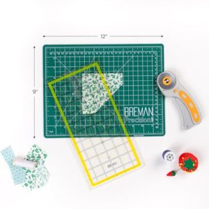 WA Portman Rotary Cutter Set & Cutting Mat for Sewing - 45mm Rotary Cutter for Fabric & 5 Blades - 9x12 Inch Fabric Cutting Mat - 6x12 Inch Acrylic Ruler for Cutting Fabric - Rotary Cutter and Mat Set