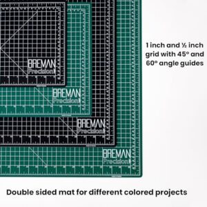 WA Portman Rotary Cutter Set & Cutting Mat for Sewing - 45mm Rotary Cutter for Fabric & 5 Blades - 9x12 Inch Fabric Cutting Mat - 6x12 Inch Acrylic Ruler for Cutting Fabric - Rotary Cutter and Mat Set