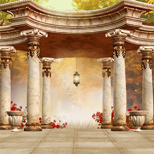 AOFOTO 5x5ft Romantic Wedding Royal Gazebo Background Classic Gloriette Photography Backdrop Vintage Garden Pavilion Retro Columns Photo Studio Props Lovers Girl Artistic Portrait Vinyl Wallpaper