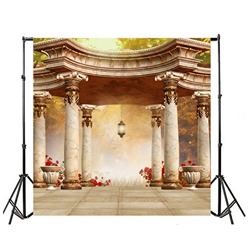 AOFOTO 5x5ft Romantic Wedding Royal Gazebo Background Classic Gloriette Photography Backdrop Vintage Garden Pavilion Retro Columns Photo Studio Props Lovers Girl Artistic Portrait Vinyl Wallpaper