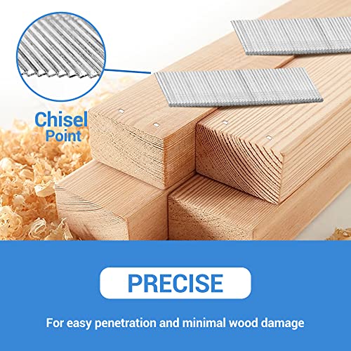 meite 16 Gauge Angled Finish Nails 1-1/4-Inch 20-Degree Galvanized Finishing Nails for Electric or Pneumatic Nailer Guns - Perfect for Window Trim, Cabinet Building and Other DIY Projects (2,000 PCS)