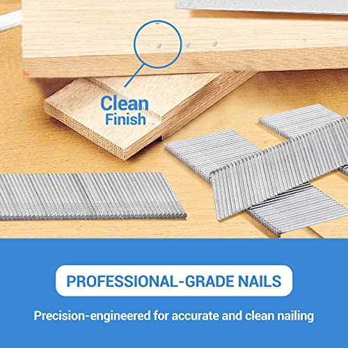 meite 16 Gauge Angled Finish Nails 1-1/4-Inch 20-Degree Galvanized Finishing Nails for Electric or Pneumatic Nailer Guns - Perfect for Window Trim, Cabinet Building and Other DIY Projects (2,000 PCS)