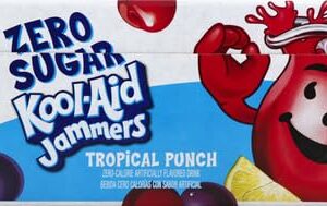 Kool-Aid Jammers Tropical Punch Zero Sugar Artificially Flavored Kids Soft Drink (10 ct Box, 6 fl oz Pouches)