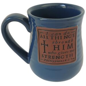 abbey gift 57664 can do all things pottery mug, 5 x 5 x 4.1 inches