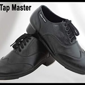 Miller & Ben Tap Shoes, Jazz-Tap Master, All Black Professional Tap Shoes (38.5 EU)