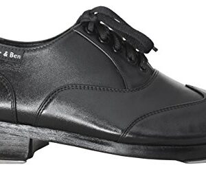 Miller & Ben Tap Shoes, Jazz-Tap Master, All Black Professional Tap Shoes (38.5 EU)