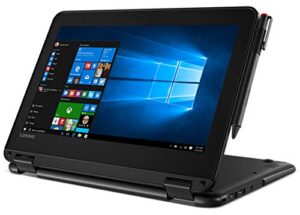 lenovo 5096471 300e intel celeron n3450 1.1 ghz 2 in 1 laptop, 4 gb ram, windows 10 pro,black