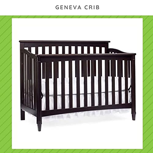 Full Size Conversion Kit Bed Rails for Select Lajobi Babi Italia, Bonavita, Europa Baby & Kathy Ireland Cribs | See Description for List of Compatible Cribs (Espresso/Dark Roast)