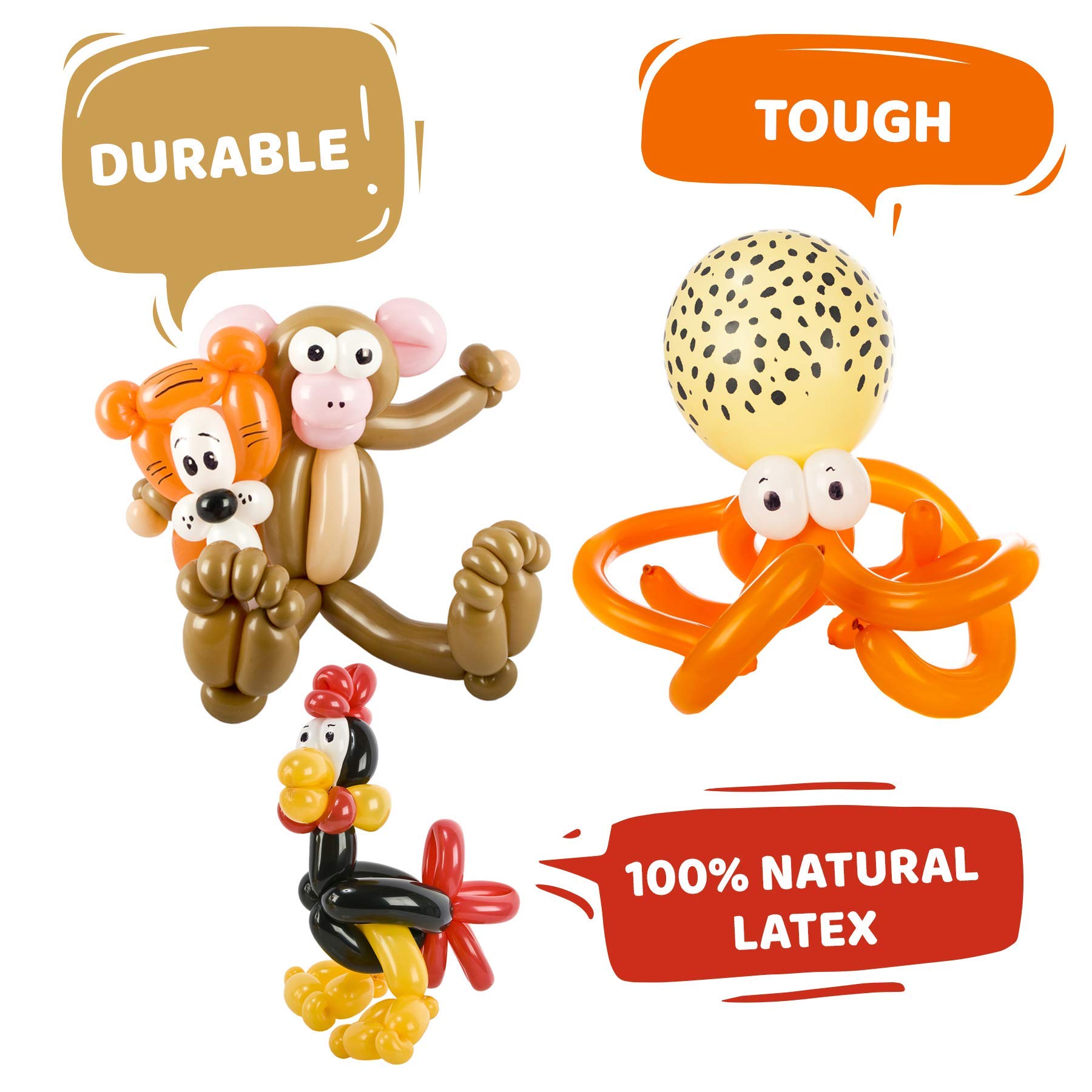 Deluxe Balloon Animal Kit with Web App 150 Balloons Balloon Pump Stickers Markers