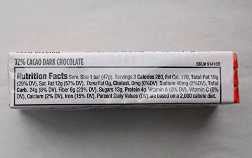 Trader Joe's Belgian Dark Chocolate Bars 3 Variety Pack - Total 9 Bars, 1.7 ounces