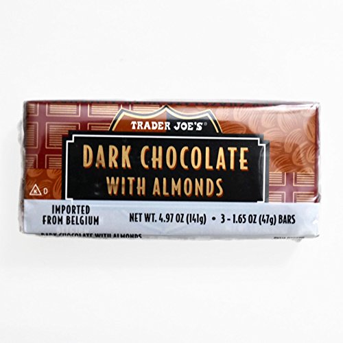 Trader Joe's Belgian Dark Chocolate Bars 3 Variety Pack - Total 9 Bars, 1.7 ounces