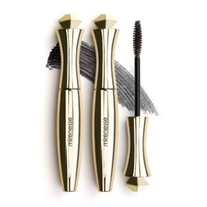 mirenesse secret weapon original 24hr mascara - winner best mascara - volume, thickening & lengthening, tubing formula, easy water removal - for sensitive eyes - black (10g / 0.35oz) (duo)