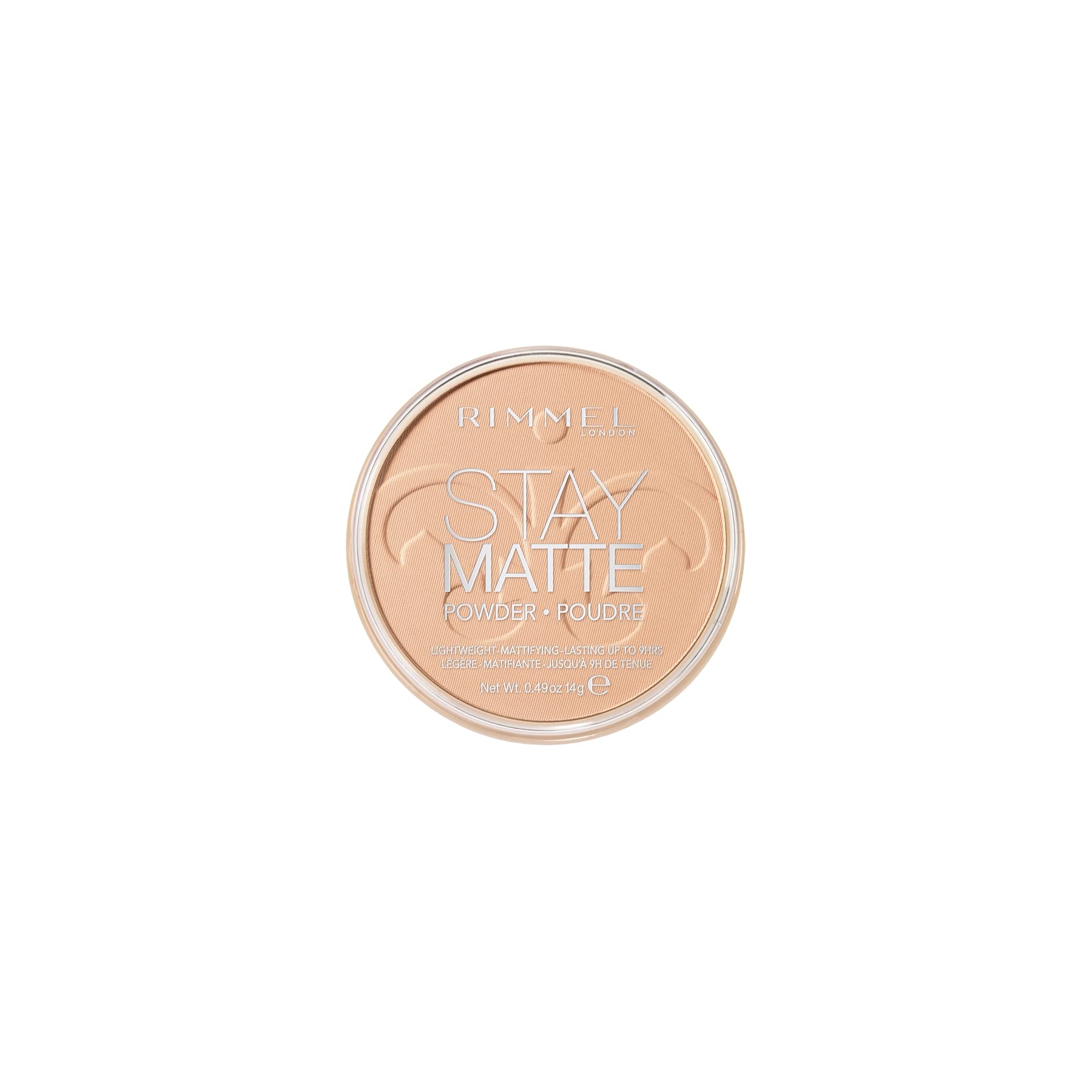 Rimmel London Stay Matte - 004 Sandstorm - Pressed Powder, Lightweight, High Coverage, Shine Control, 0.49oz