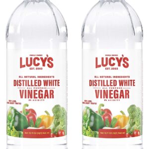 Lucy's Family Owned - Natural Distilled White Vinegar, 32 oz. bottle (Pack of 2) - 5% Acidity