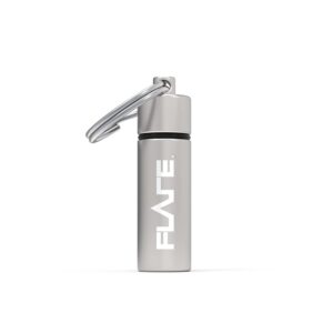 flare audio capsule silver - tough lightweight aluminium, water-proof, keychain