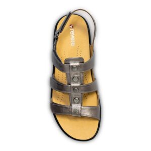 Revere Toledo - Women's Backstrap Sandal Gunmetal - 7 Medium