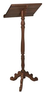 robert smith walnut stain finish wood lectern, 43 inch