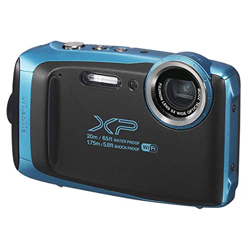 Fujifilm FinePix XP130 16.4MP Digital Camera, 5X Optical Zoom, 1080p Full HD Video, Motion Panorama 360, Wi-Fi, Water/Shock/Freeze/Dustproof, Sky Blue