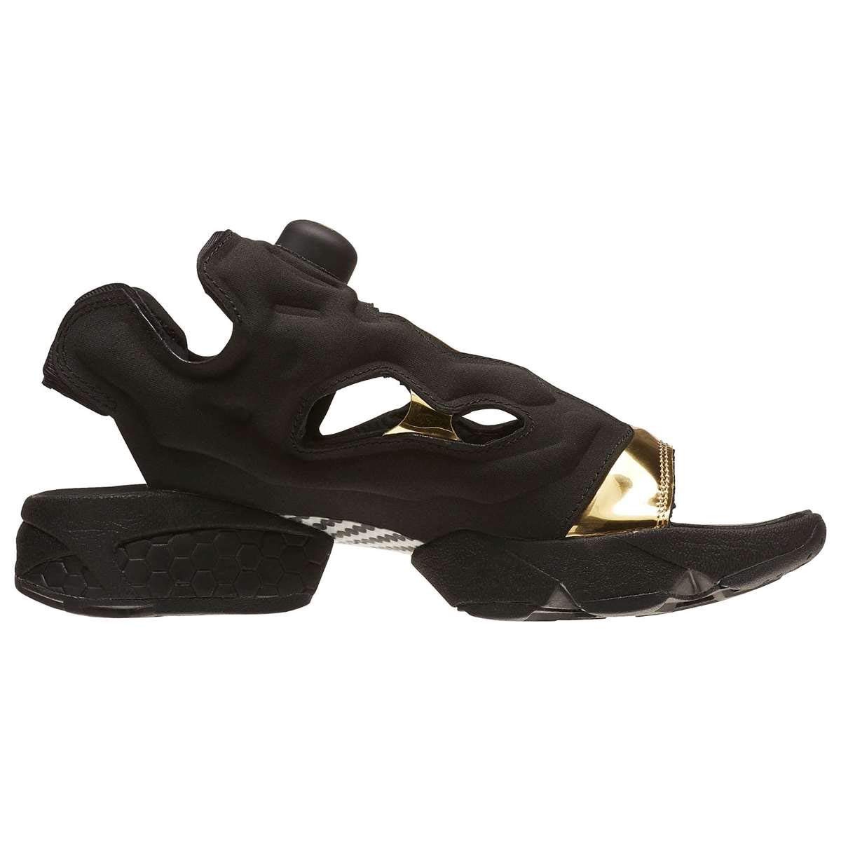 Reebok Women's Instapump Fury Sandal Mag, Black Gold,5 M US