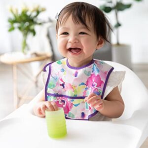 Bumkins Bibs, for Baby Girl or Boy, Infant 3-9 Months, Essential Must Have for Eating, Feeding, Baby Led Weaning, Mess Saving Waterproof Soft Fabric, Starter Bib 2-pk Watercolors and Brushstrokes