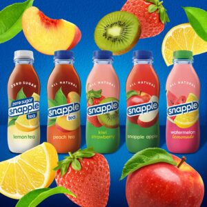 Snapple Kiwi Strawberry Juice Drink, 16 fl oz recycled plastic bottle, Pack of 12