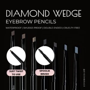 Eye Embrace Warm Betty: Light Gray Eyebrow Pencil – Waterproof, Double-Ended Automatic Angled Tip & Spoolie Brush, Cruelty-Free