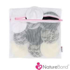 NatureBond Reusable Nursing Pads. Set of 10 Nipple Pads for Breastfeeding, Breathable Breast Pads for Breastfeeding with Wash Bag & Box, Organic Viscose Made from Bamboo