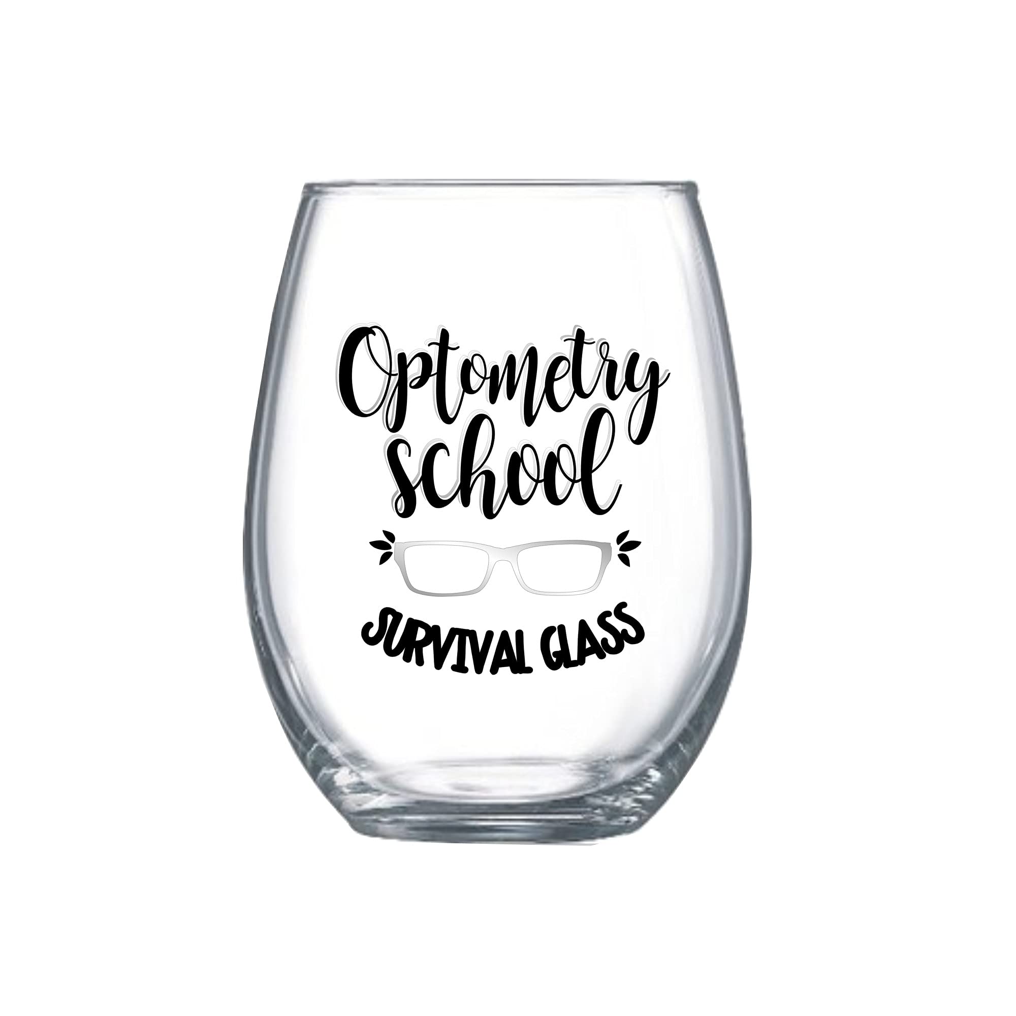 Optometry School Student Gifts for Women Large Stemless Wine Survival Glass 0094