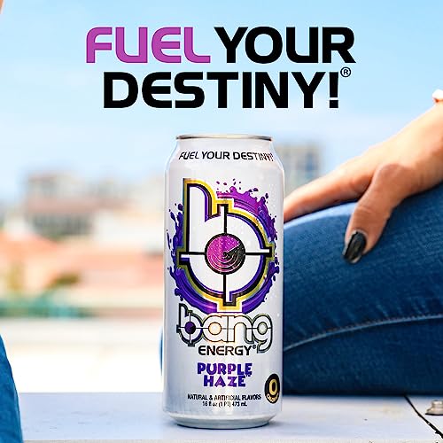 Bang Energy Purple Haze, Sugar-Free Energy Drink, 16 Ounce (Pack of 12)