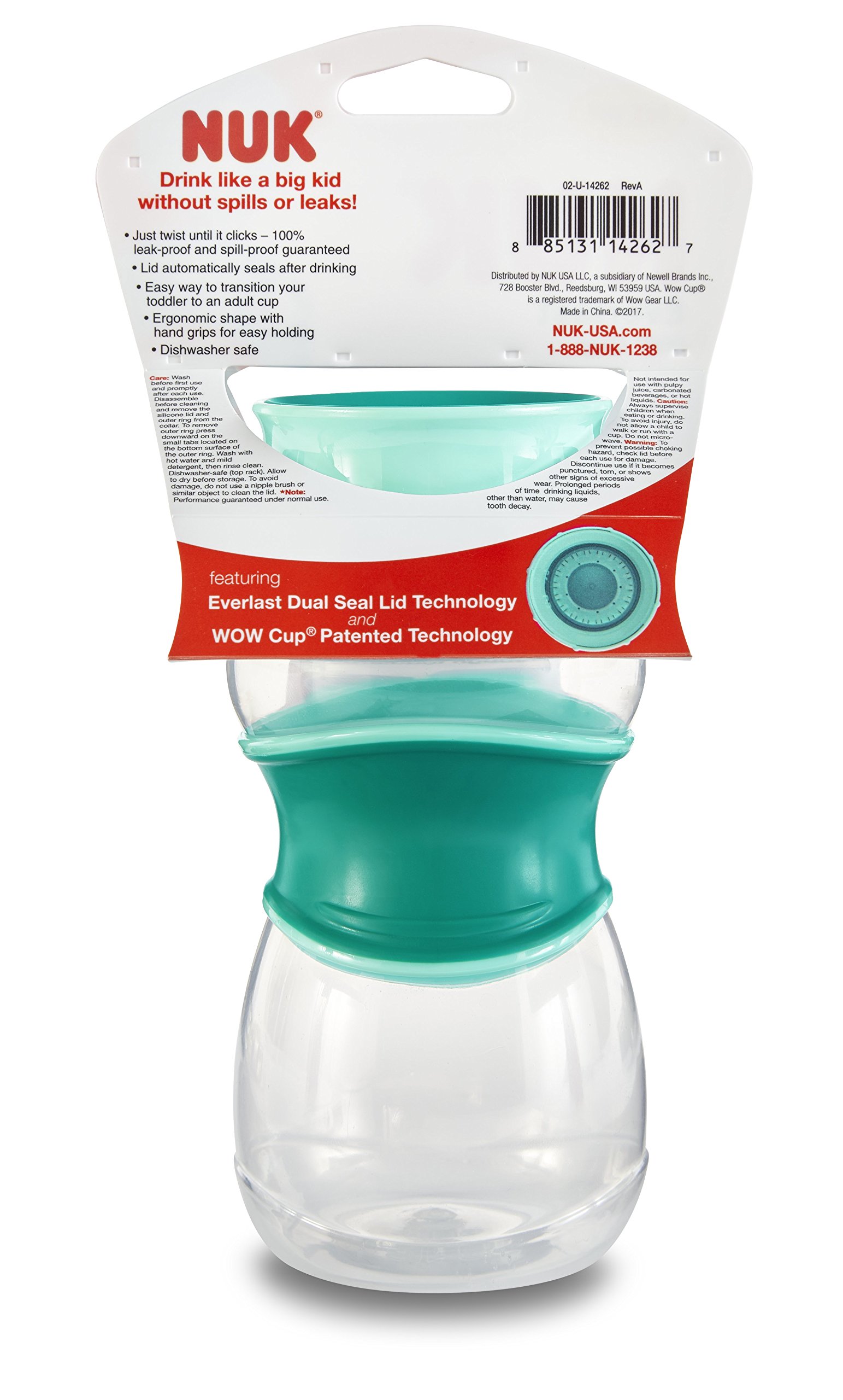 NUK Everlast 360 Sippy Cup, Green, 10oz 1pk