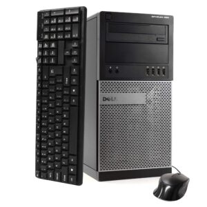 dell optiplex 990 desktop computer (intel quad-core i7-2600 up to 3.4ghz, 16gb ram, 2tb hdd, wifi, vga, displayport, (tower w/ hdmi), windows 10 professional - (renewed)