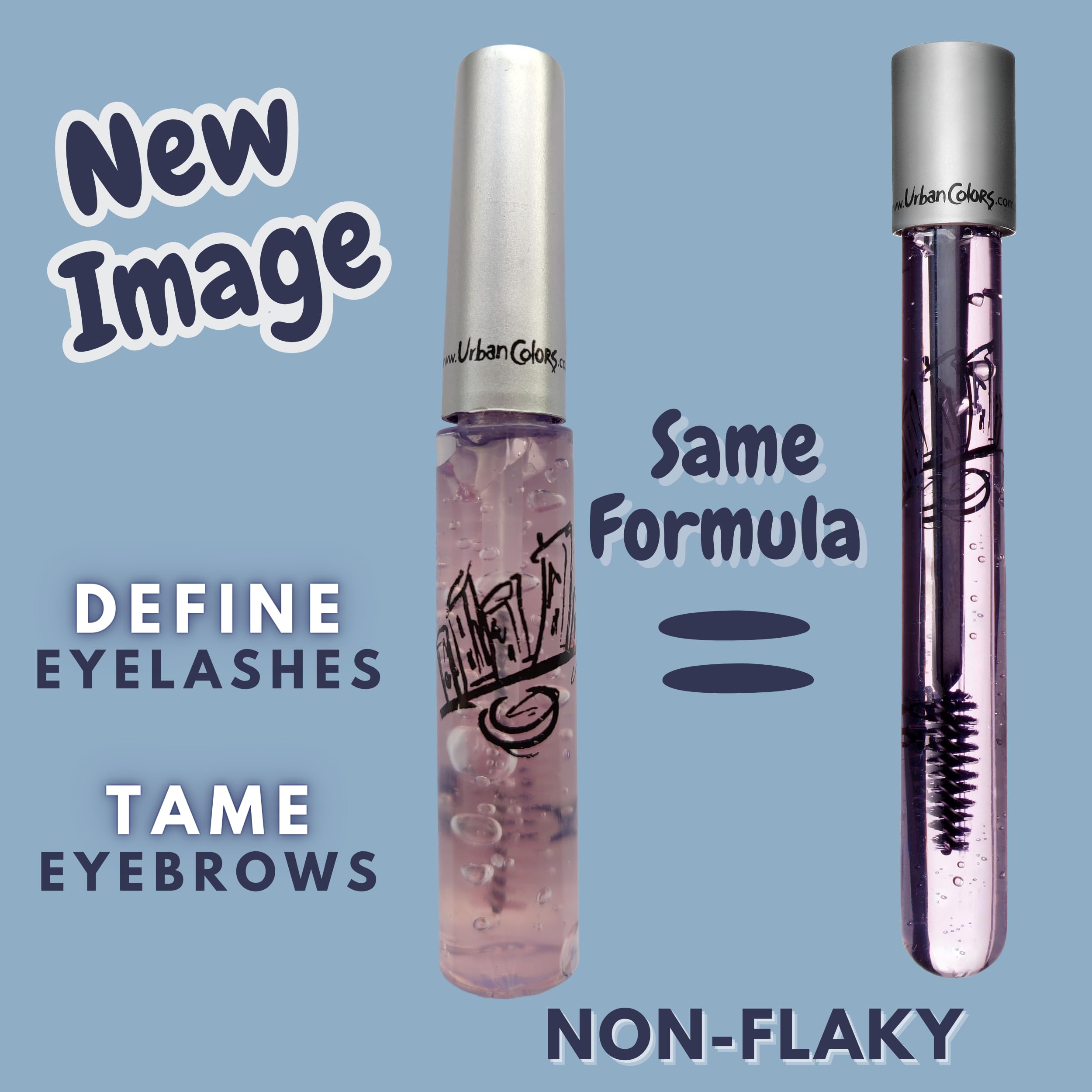 Clear Curl Clear Gel Mascara for Eyelashes and Brows with Aloe Vera and Collagen, no color (transparent) lashes and eyebrows mascara for a natural look