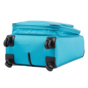 Atlantic Luggage Ultra Lite Softside Expandable Spinner, Turquoise Blue, Carry-on 21-Inch