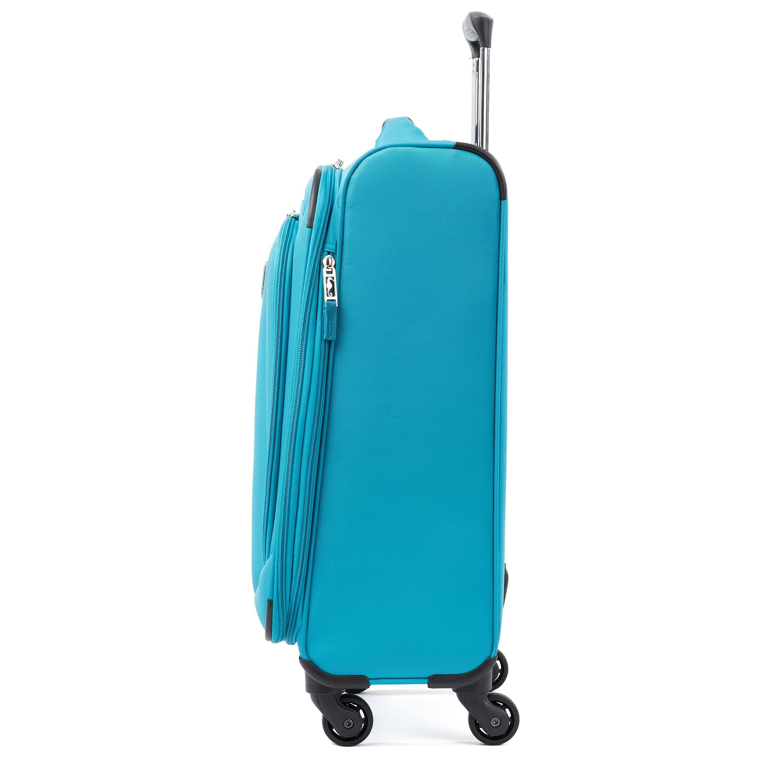 Atlantic Luggage Ultra Lite Softside Expandable Spinner, Turquoise Blue, Carry-on 21-Inch