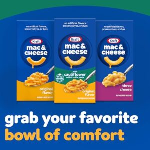 Kraft Original Macaroni & Cheese Dinner with Cauliflower Added to the Pasta (5.5 oz Box)